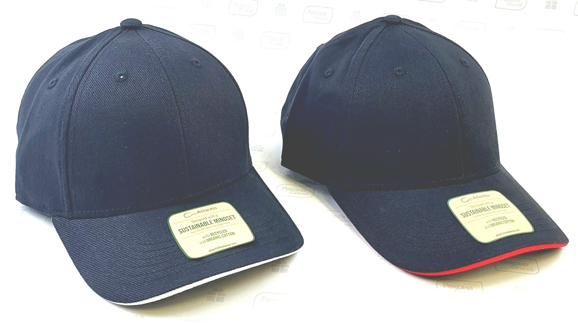 Бейсболки Atlantis Liberty Sandwich-S из эко хлопка черные