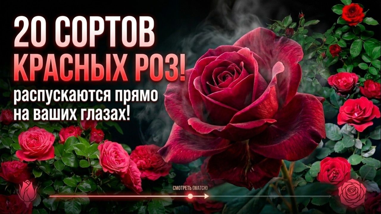 20 красивейших красных роз раскрываются за несколько минут