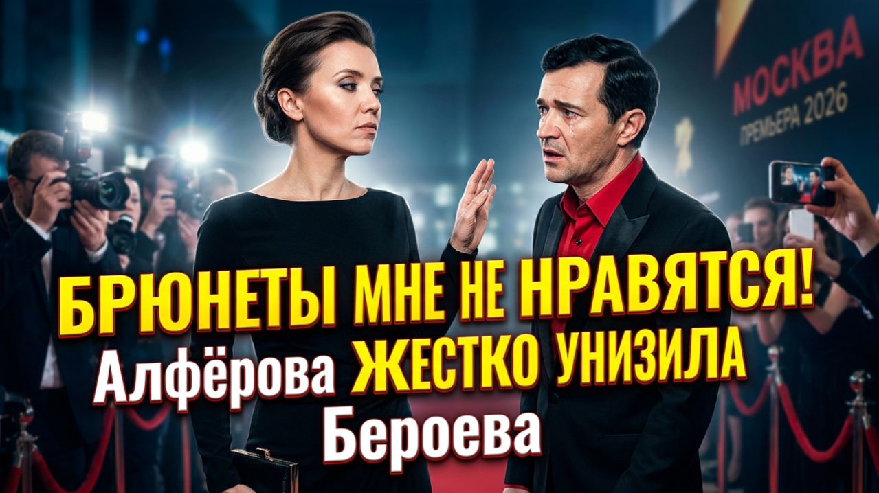 «БРЮНЕТЫ МНЕ НЕ НРАВЯТСЯ!» Алфёрова ЖЕСТКО УНИЗИЛА Бероева на премьере. Полная история мести 2026