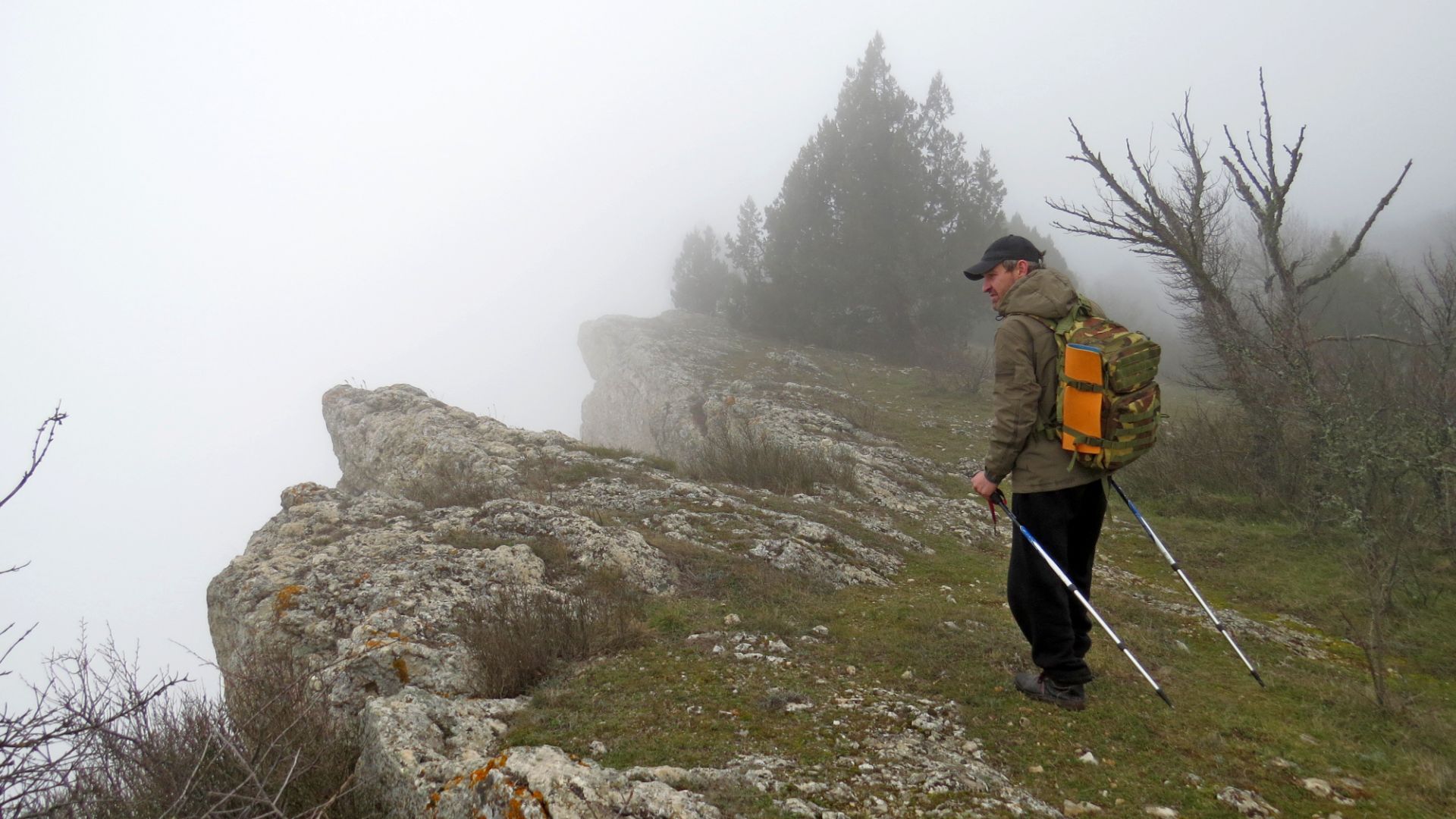 В туман на обрывы мыса Айя. Балаклава.