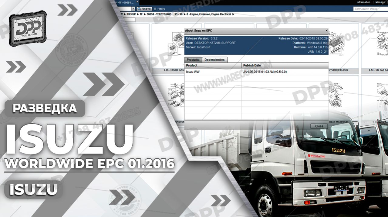 ИССЛЕДОВАНИЕ ISUZU WORLDWIDE EPC 01.2016 НА DIESEL POWER PRO