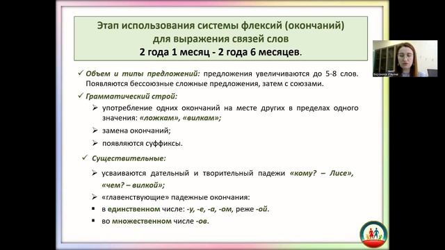 Формирование грамматического строя речи в онтогенезе