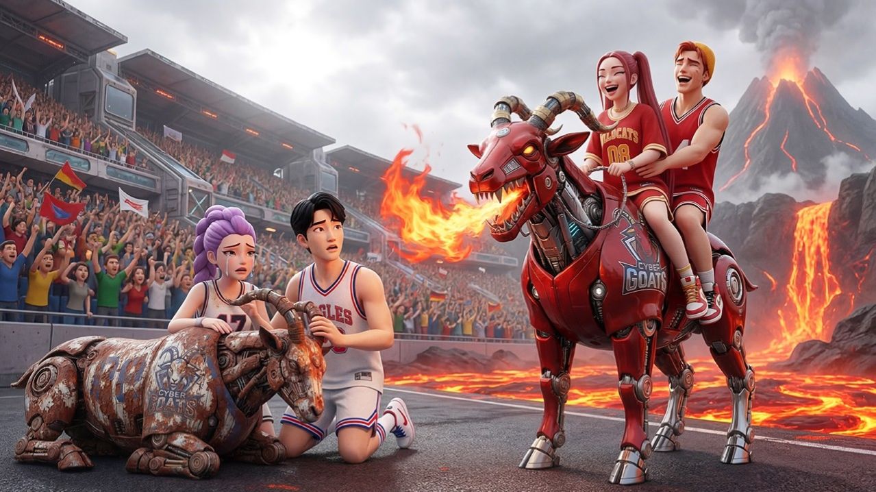 Руми становится чемпионом по козьим гонкам - KPOP Demon Hunters