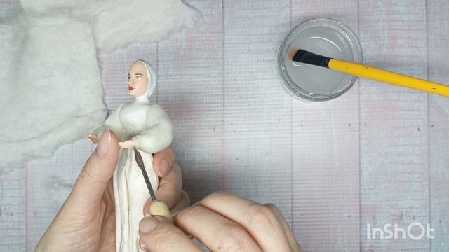 Пасхальная игрушка из ваты, часть 2