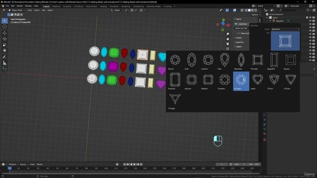 7. 1.6-Add gems - Shapes and materials overview