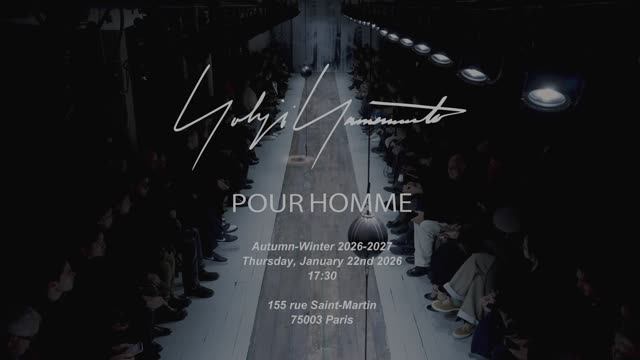 Показ мужской коллекции Yohji Yamamoto осень-зима 2026-2027
