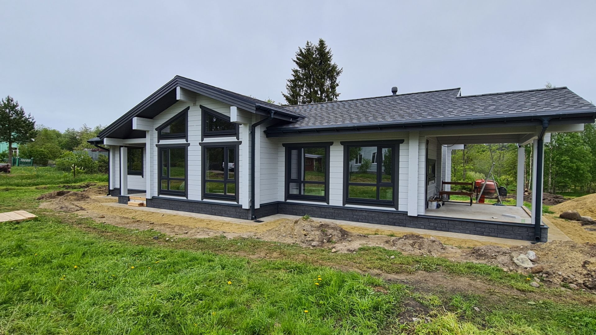 Карелия проект Вяртсиля. Белёсый воск TEKNOS. Котел Protherm Skat.Обзор интерьера дома.