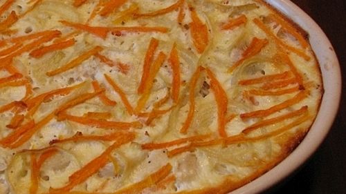 Рыбная запеканка с тыквой