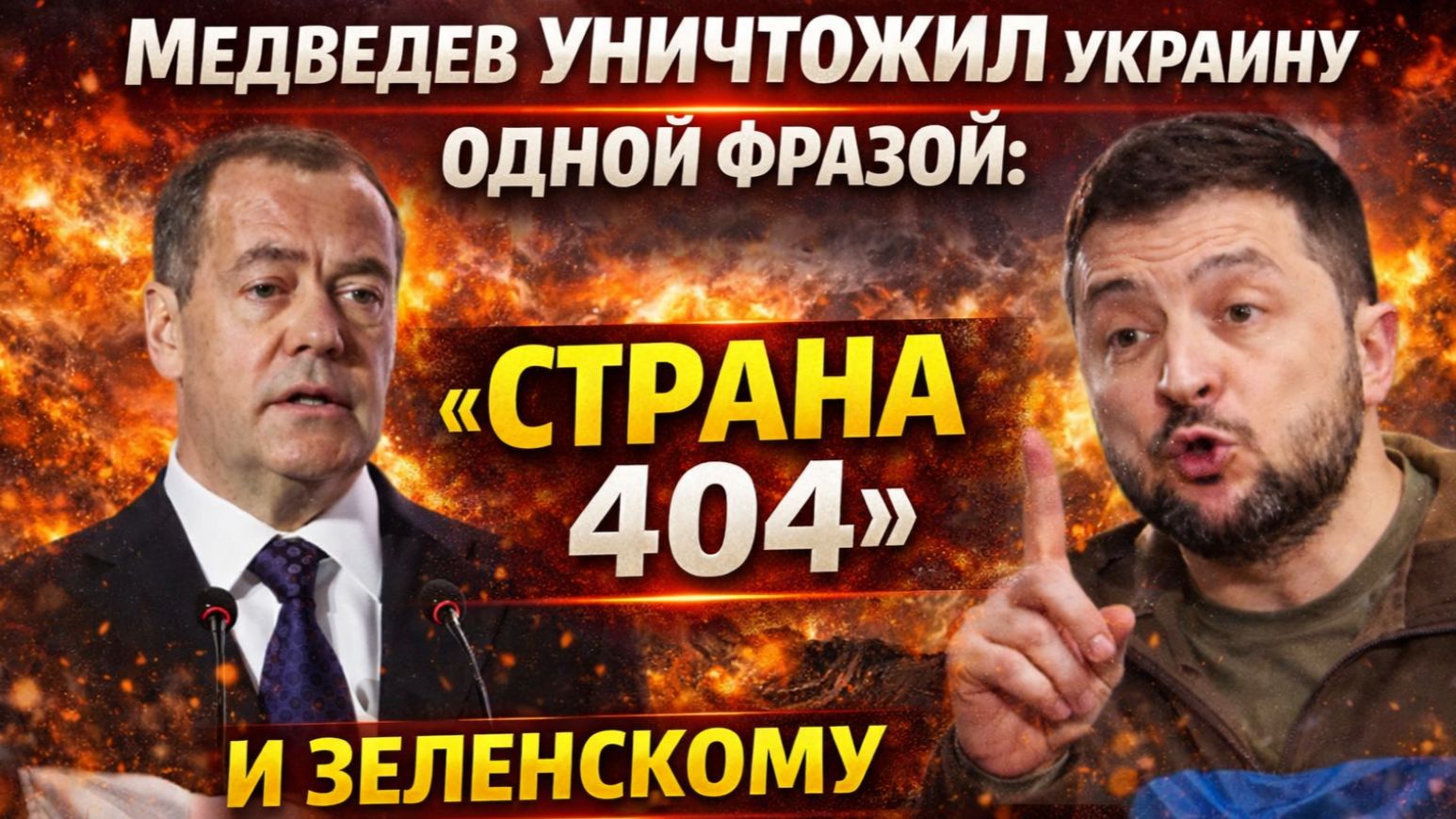 💥 МЕДВЕДЕВ УНИЧТОЖИЛ УКРАИНУ ОДНОЙ ФРАЗОЙ «СТРАНА 404» — И ЗЕЛЕНСКОМУ НЕ СНЕСТИ ГОЛОВЫ!