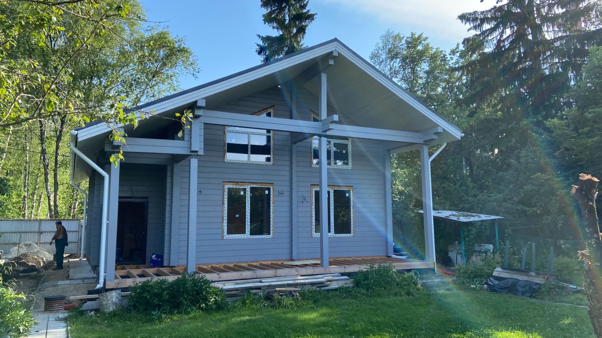 Чем красить дом из бруса и какие есть ньюансы? Подмосковье, Чехов