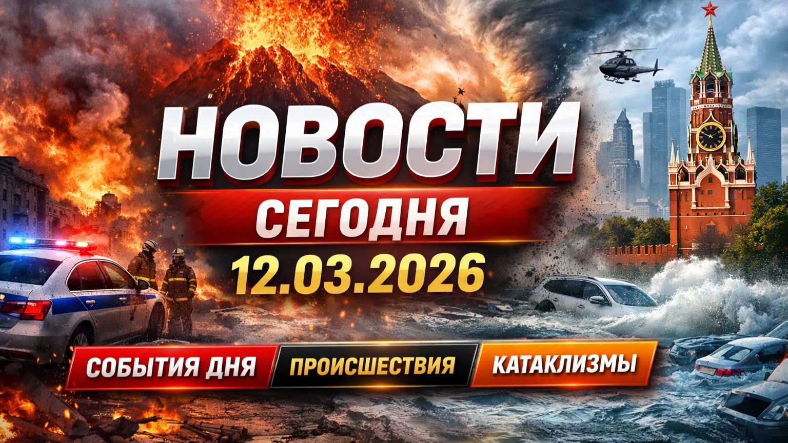 Новости Сегодня 12.03.2026 - Россия, Москва, Экстренный вызов новый выпуск, Катаклизмы, События #чп