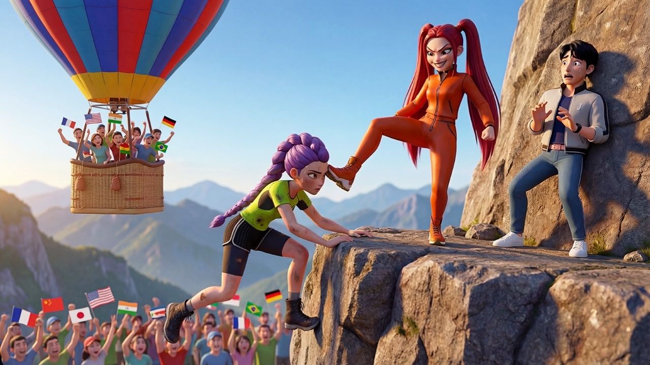 Руми становится чемпионкой по скалолазанию - KPOP Demon Hunters