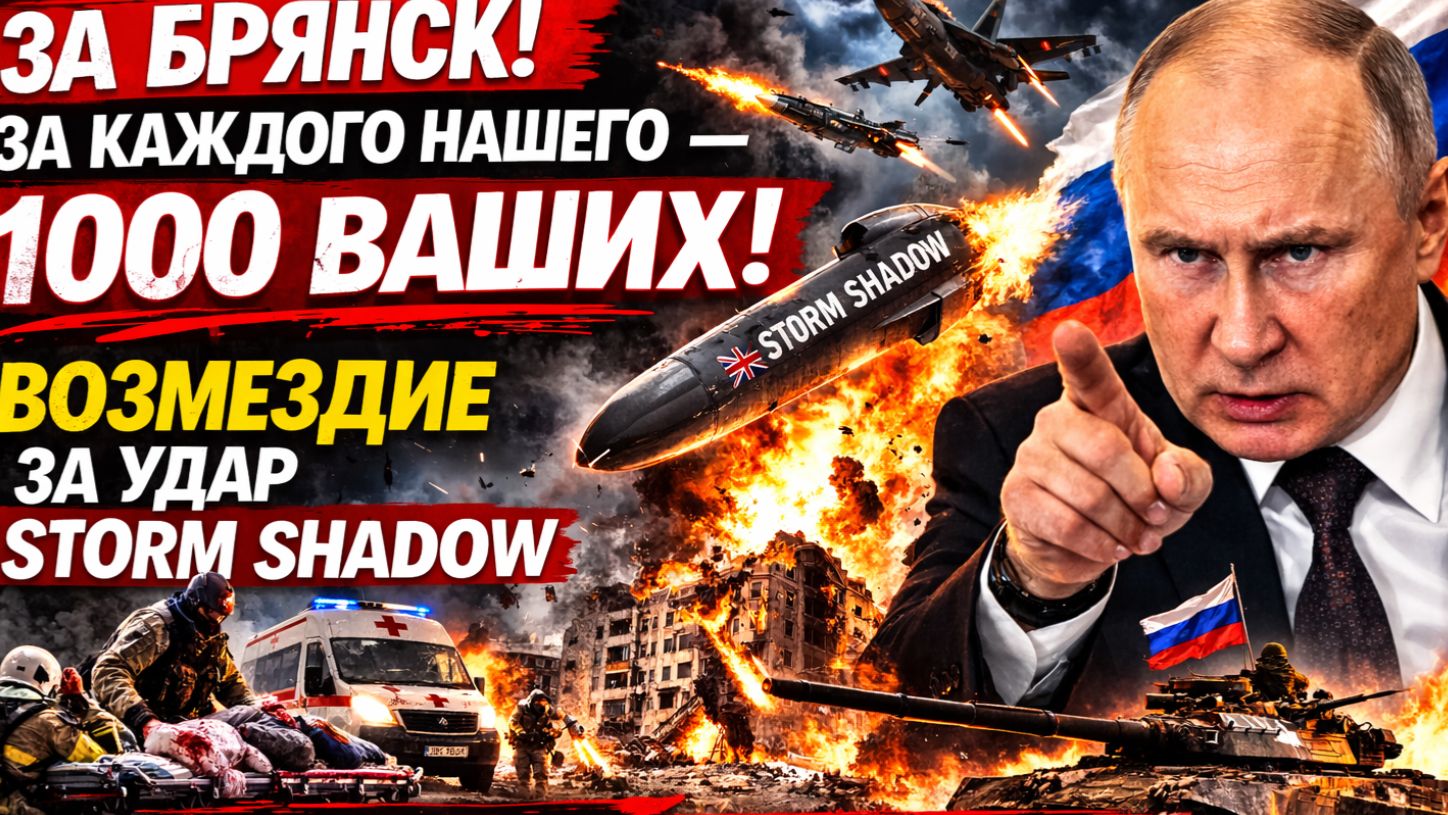 💥 «ЗА БРЯНСК! ЗА КАЖДОГО НАШЕГО — 1000 ВАШИХ!» ВОЗМЕЗДИЕ ЗА УДАР STORM SHADOW ФАБ-500 РАЗНЕСЛИ
