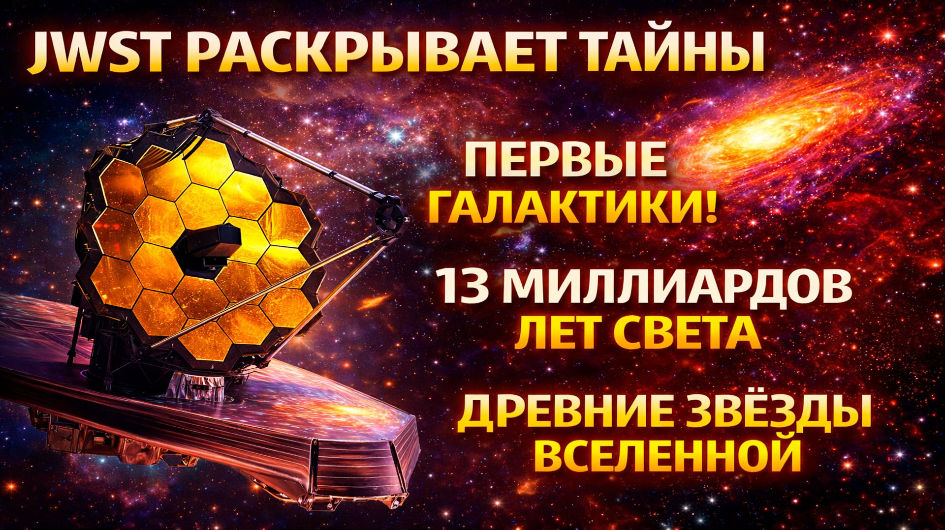 James Webb раскрывает Вселенную — первые галактики и древние звёзды