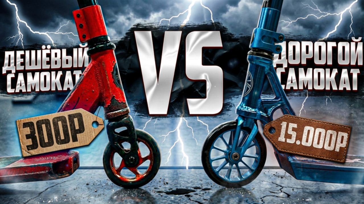 ДЕШЕВЫЙ САМОКАТ ПРОТИВ ДОРОГОГО САМОКАТА | ЧАСТЬ 4