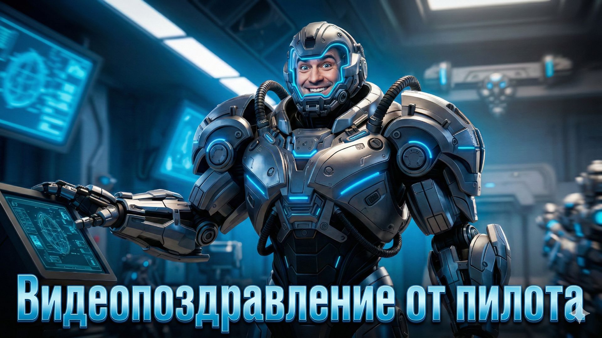 Оригинальное видеопоздравление от пилота робота на день рождения мальчику (заказать по имени)