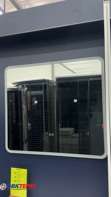 Зеркало 800х700 Gent с LED подсветкой,подогревом,литым коробом и сенсорным выкл. Кайман Glassiko