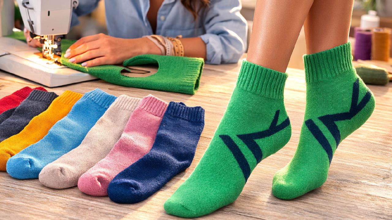 🔥 Носки из рукавов кофты за 10 минут! Без выкройки!