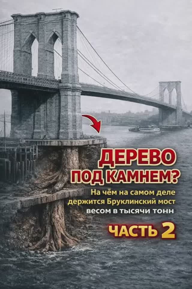 На чем на самом деле держится Бруклинский мост весом в тысячи тонн. Часть 2/3