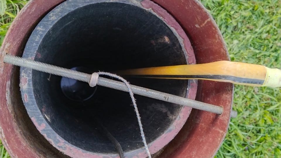 Обустройство скважины с адаптером и пластиковым кессоном. Монтаж оборудования. Заокский р-н