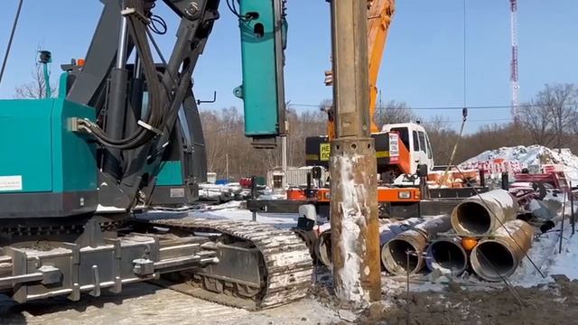 Изготовление буронабивных свай (БНС) под башенный кран №3