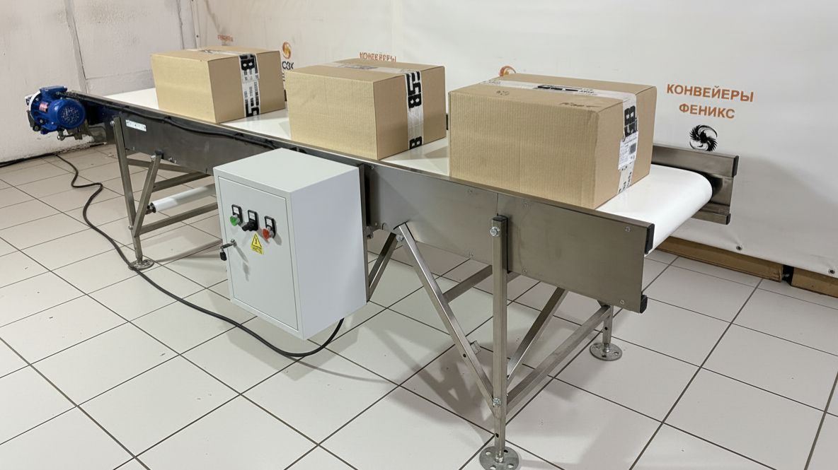 Пищевой транспортер из нержавеющей стали. 1021