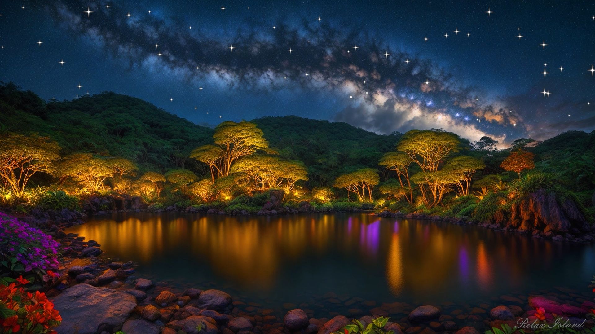 ✨ КРАСИВАЯ УСПОКАИВАЮЩАЯ МУЗЫКА ДЛЯ СНА 🎵 РАССЛАБЛЯЮЩАЯ МУЗЫКА ДЛЯ ДУШИ НА ПРУДУ ПОД ЗВЁЗДАМИ