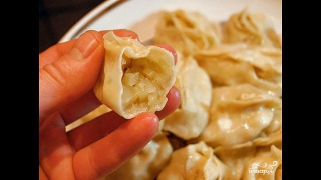 МАНТЫ С КУРИЦЕЙ И КАРТОШКОЙ