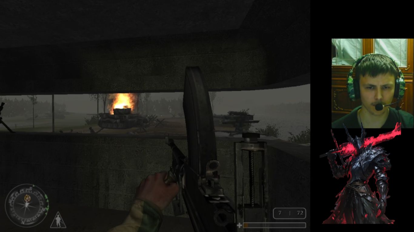 тёмный рыцарь прошёл 2 ур. в  Call of Duty. ур. не простые довольно. 5 серия.