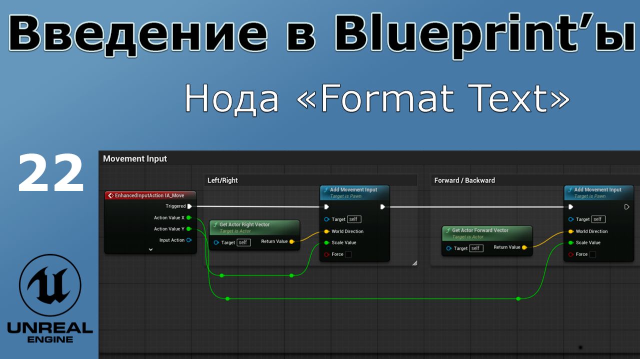Unreal Engine 5 - Введение в Bluprint'ы - Урок 22. Нода "Format Text"