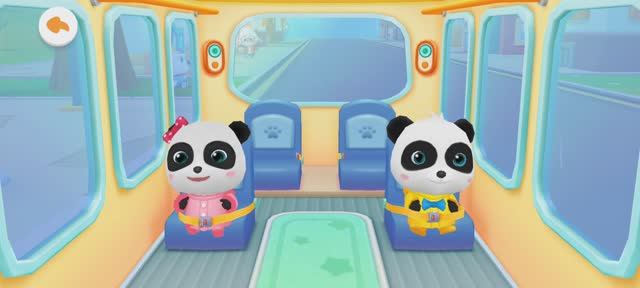 Панда. Панда Автобус. Школьный автобус. Для детей. Детям.