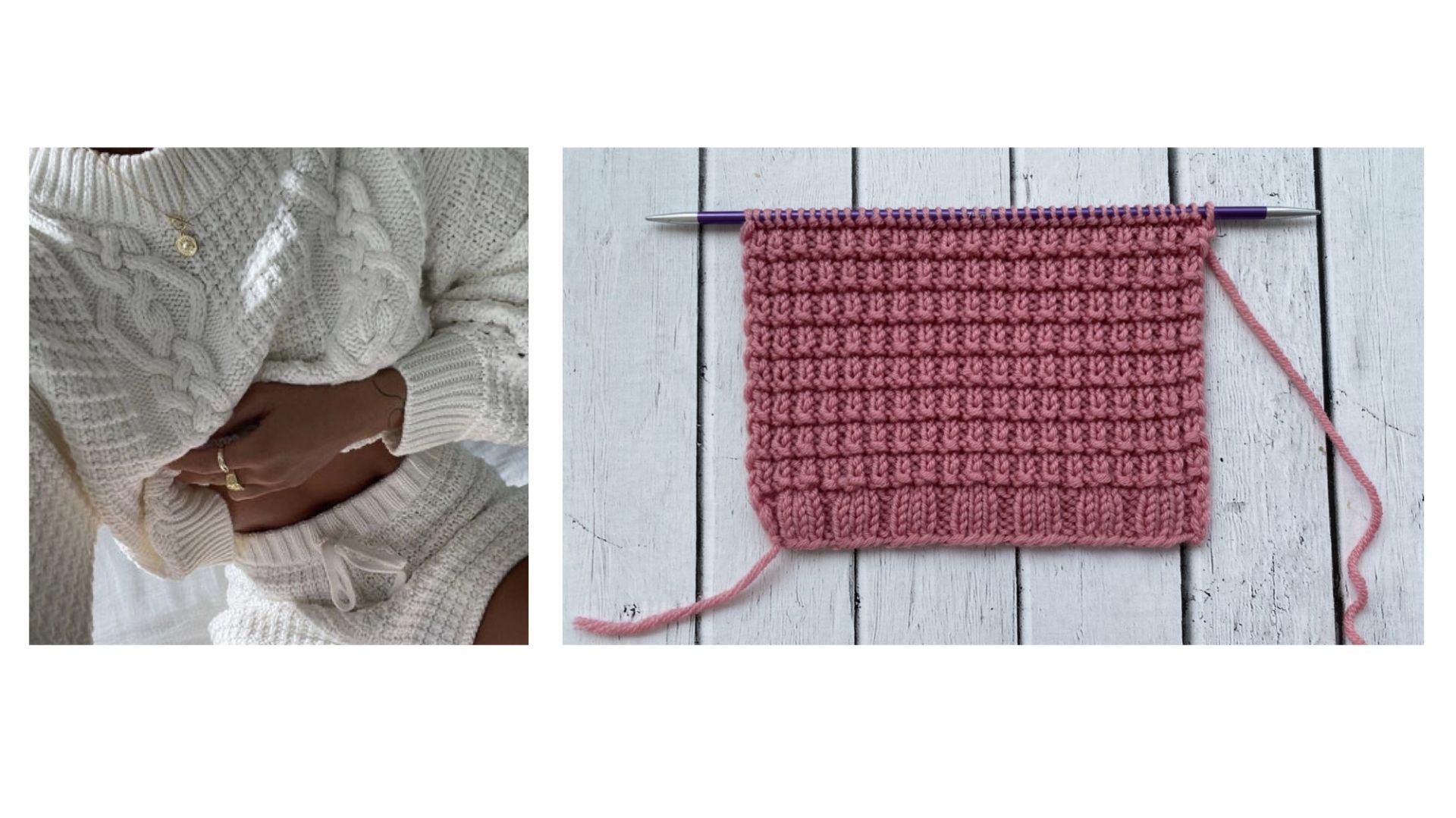 Стильный рельефный узор на основе резинки 1х1.