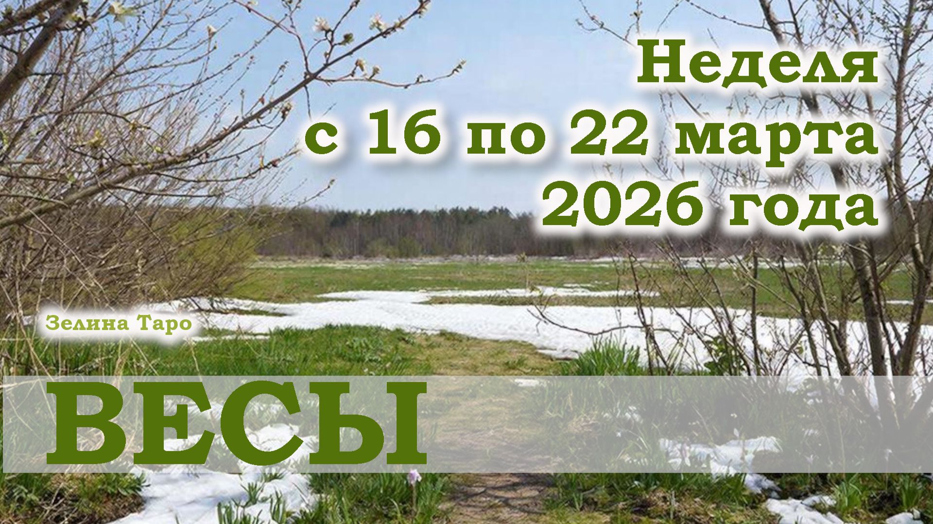 ВЕСЫ | ТАРО прогноз на неделю с 16 по 22 марта 2026 года