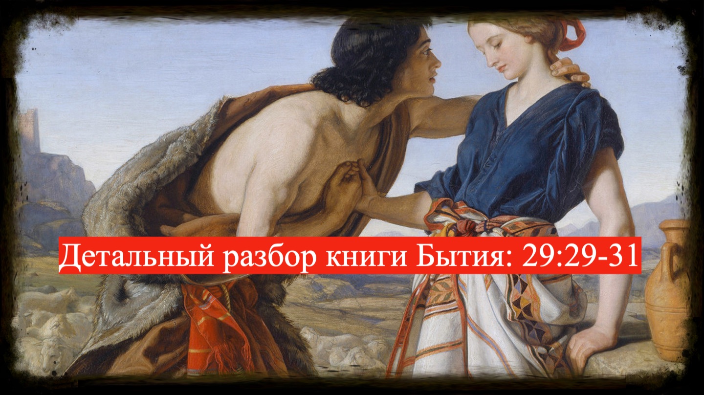 Детальный разбор книги Бытия, 29 глава, стихи 29-31.