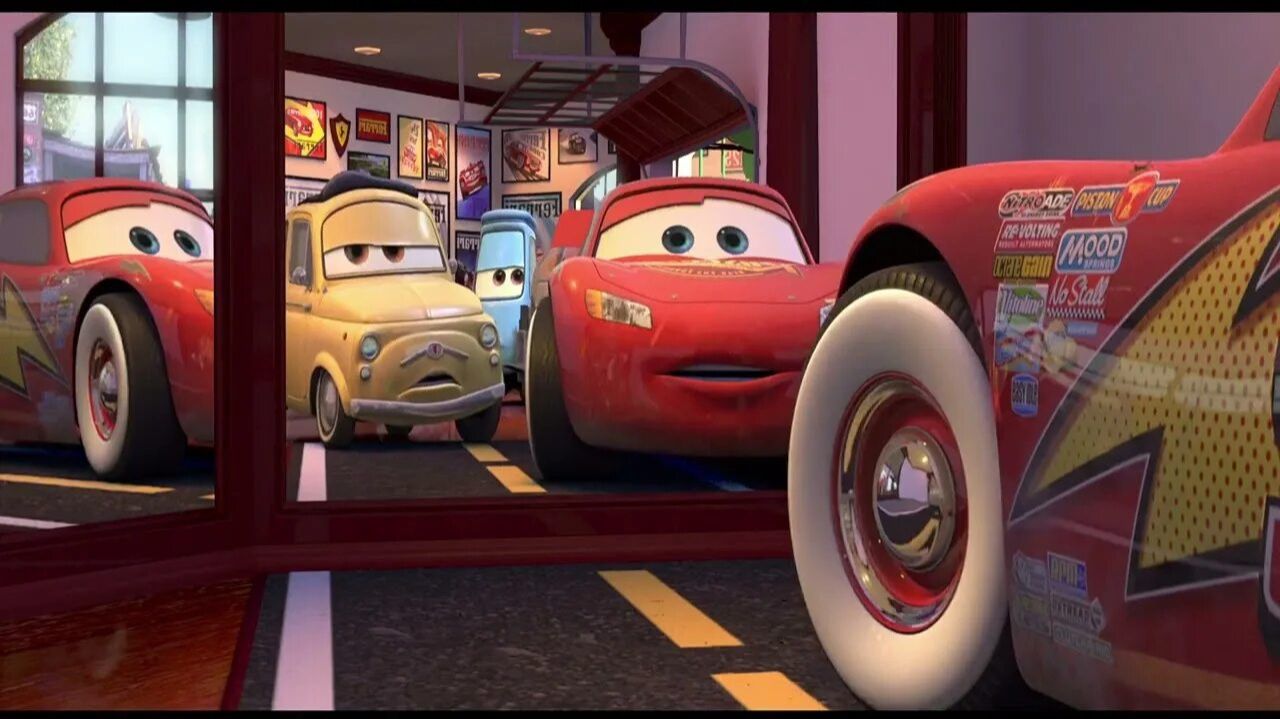 Преображение Молнии Маккуин отрывок из мультфильма Тачки 2006