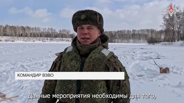 Подрыв льда в Новосибирской области