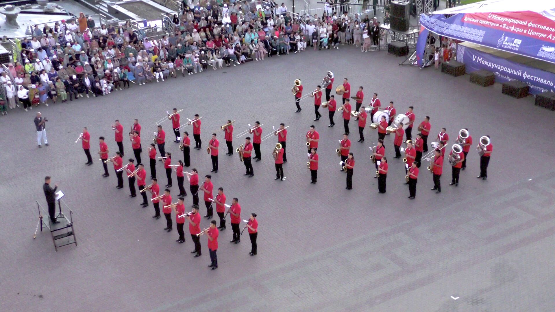 Плац-концерт «Победное попурри». Сводный духовой оркестр Республики Тыва. Фанфары в Центре Азии 2025