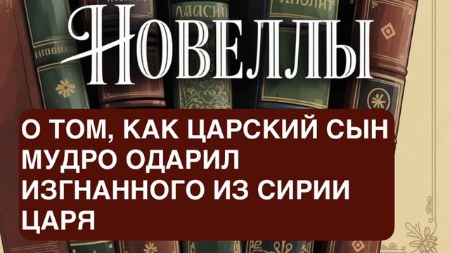 НОВЕЛЛЫ. «О ТОМ, КАК ЦАРСКИЙ СЫН МУДРО ОДАРИЛ ИЗГНАННОГО ИЗ СИРИИ ЦАРЯ».