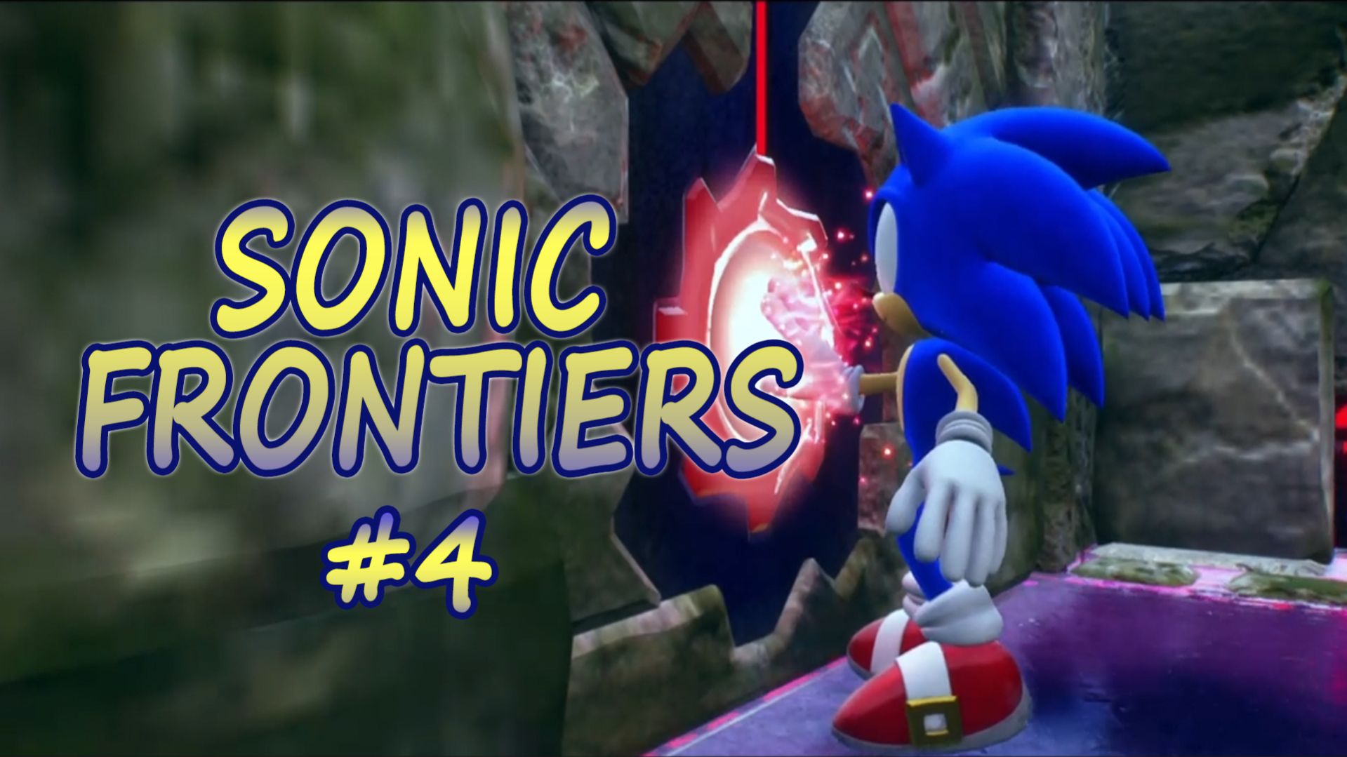 SONIC FRONTIERS #4. Соник активирует портал и собирает колечки.