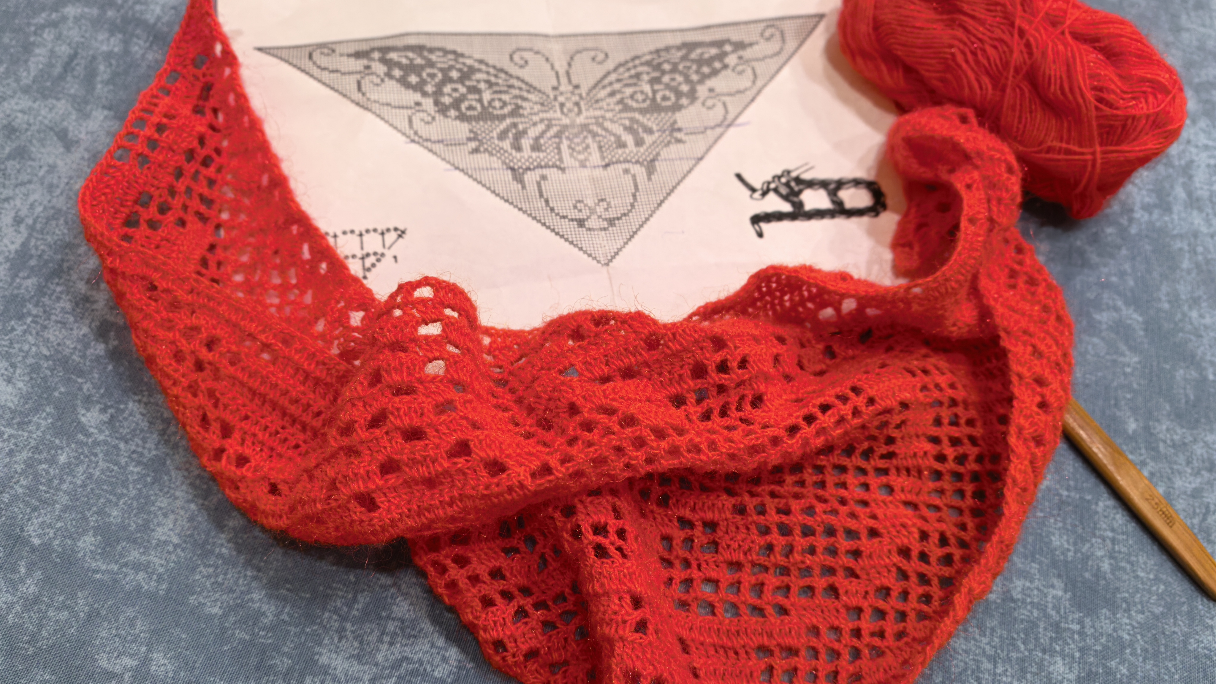 Бактус крючком "Бабочка" // Видеоописание. Часть 2