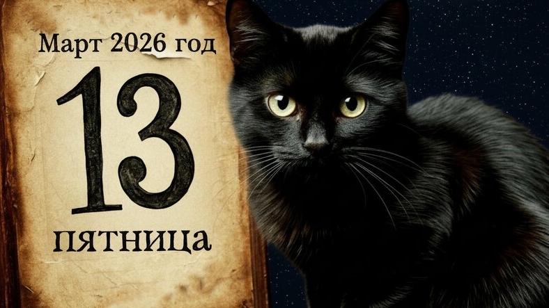 Пятница 13 -таинственный день. Музыкальная открытка.