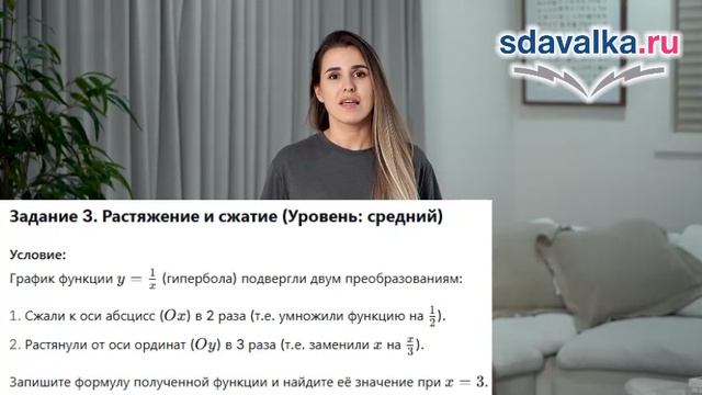 Алгебра 10 класс. Урок 4. Тест 1 Построение графиков функций с помощью геометрических преобразований