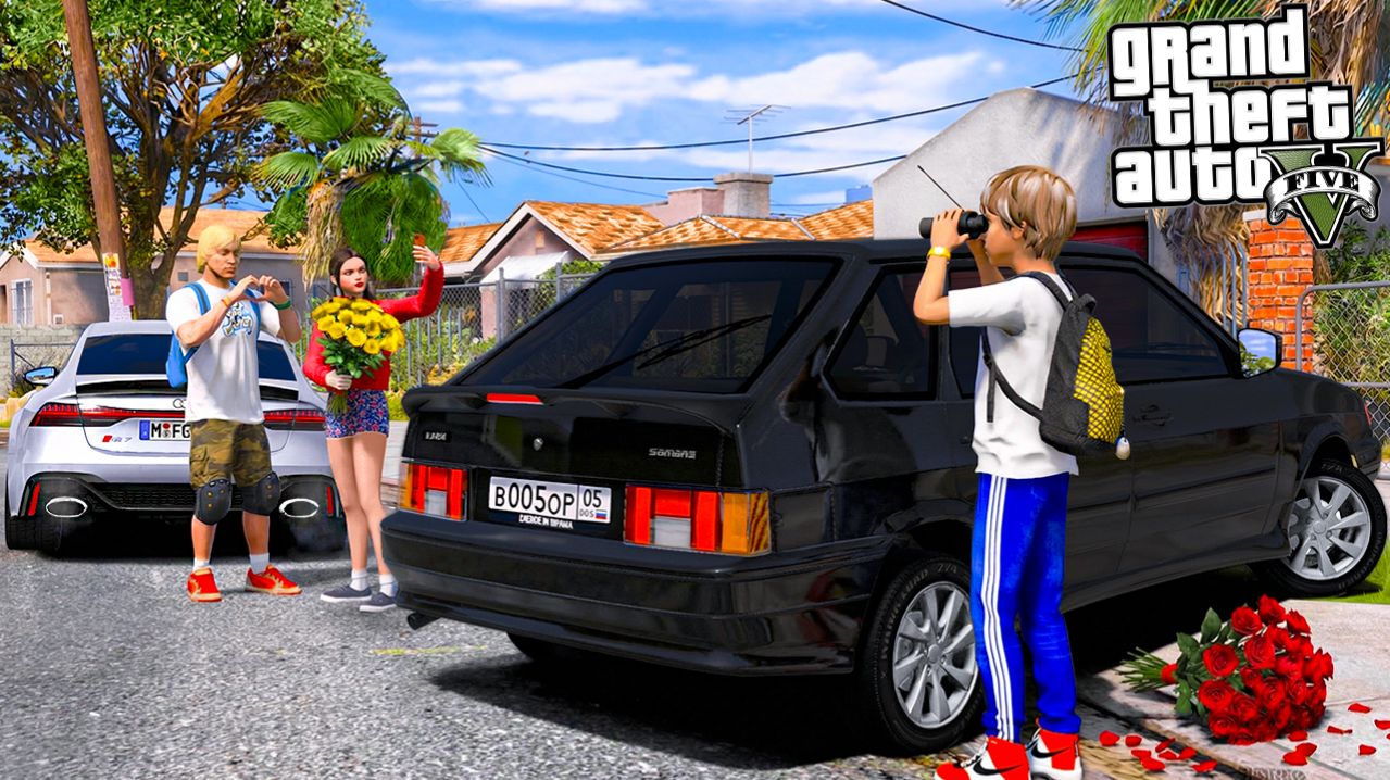 ОПЕРСКАЯ ЕЗДА В GTA 5 - МОЯ ДЕВУШКА ИЗМЕНЯЕТ МНЕ С МАЖОРОМ НА AUDI RS7! ДРАКА НА ДОРОГЕ! 🌊ВОТЕР