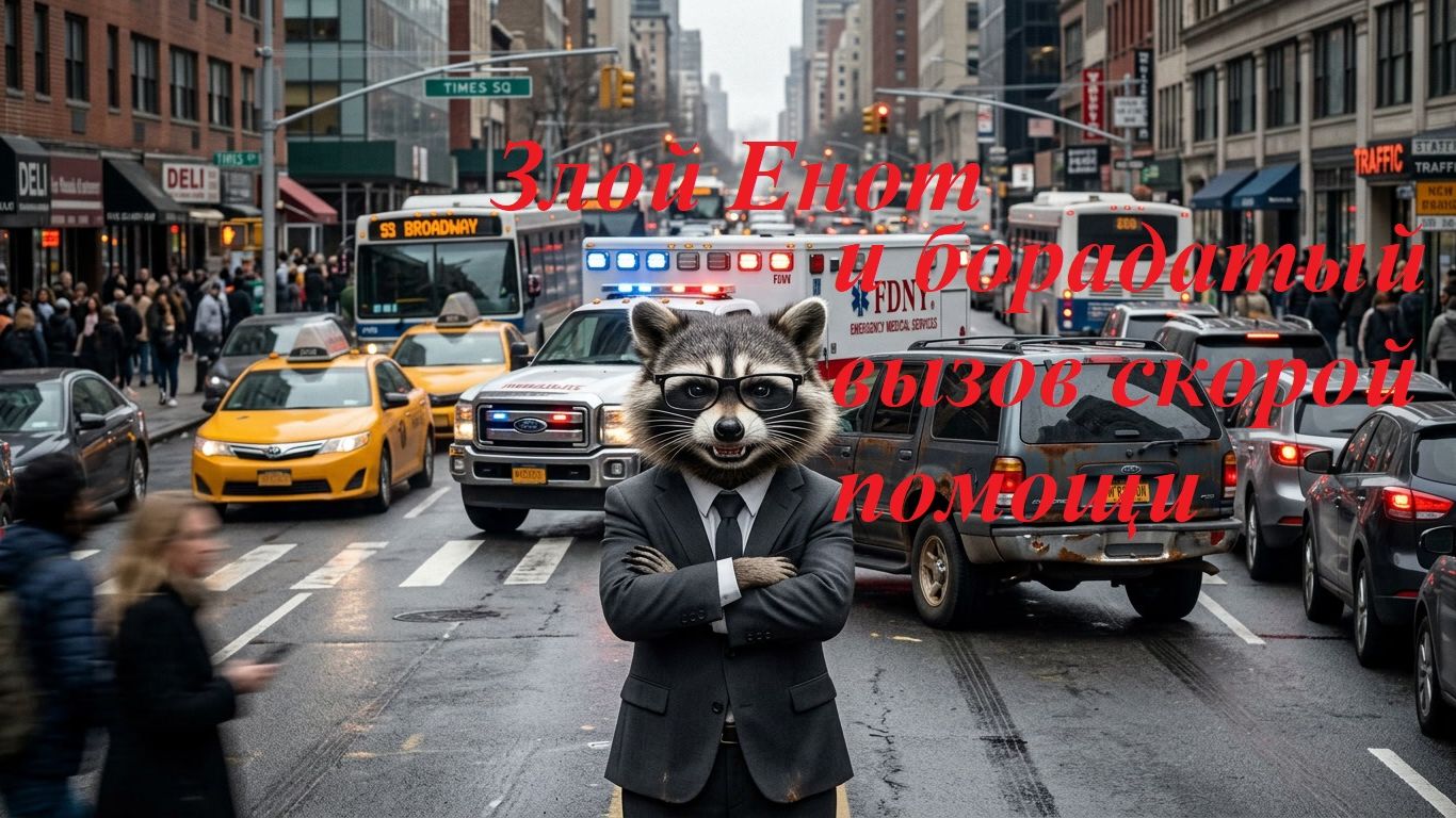 Злой Енот и борадатый вызов скорой помощи. #ЗлойЕнот #СтудияЗлогоЕнота #ЕнотНегодует #МнениеЗлого