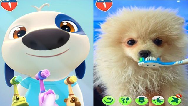 НАСТОЯЩИЙ ЩЕНОК ПРОТИВ My Talking Hank Islands: КТО СПРАВИТСЯ ЛУЧШЕ? РЕАКЦИЯ