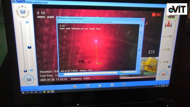 eVIT Finder самоходные системы телеинспекции_лазерные измерения геометрии объектов