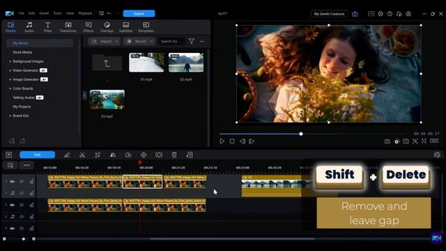 Основы 39 Основные сочетания клавиш для быстрого редактирования PowerDirector 24