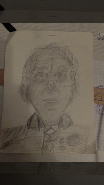 Рисую людей день 6 ( Суворов, на бумаге, графика)