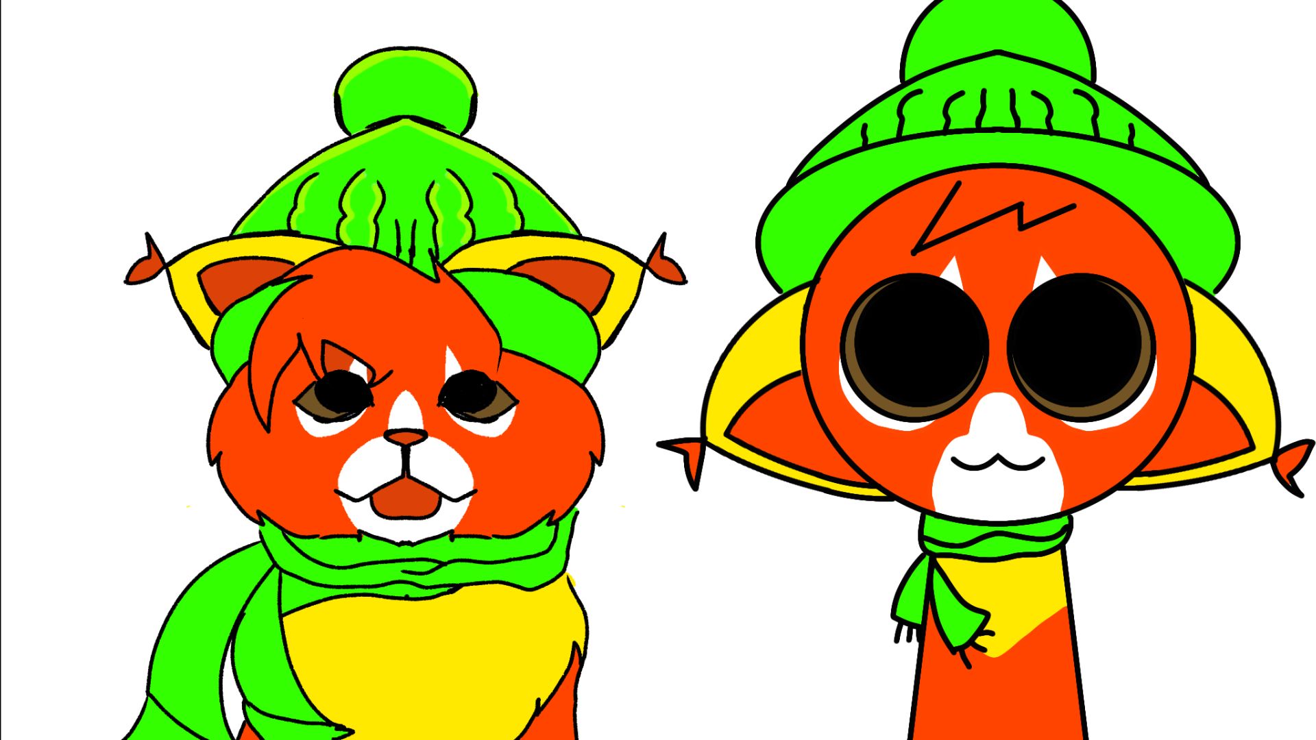 Рисую рутуберов в стилистике sprunki (2 часть)