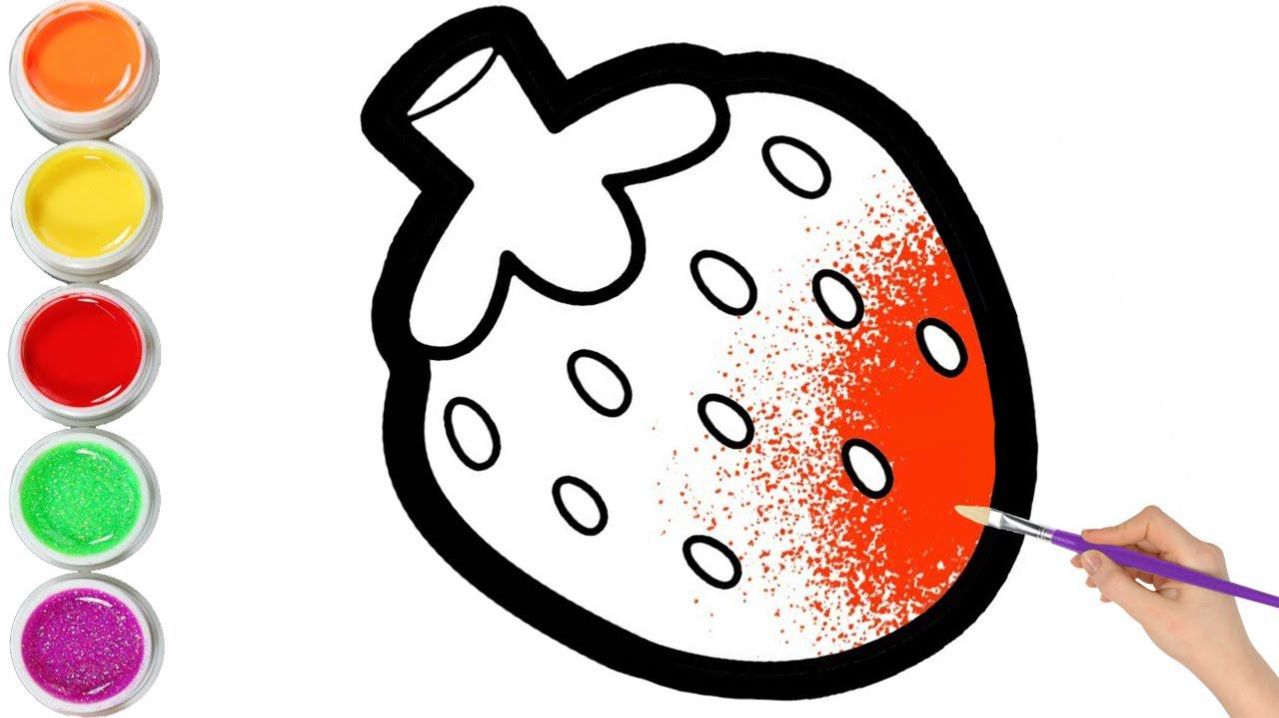 Как нарисовать КЛУБНИКУ поэтапно для детей/Уроки рисования